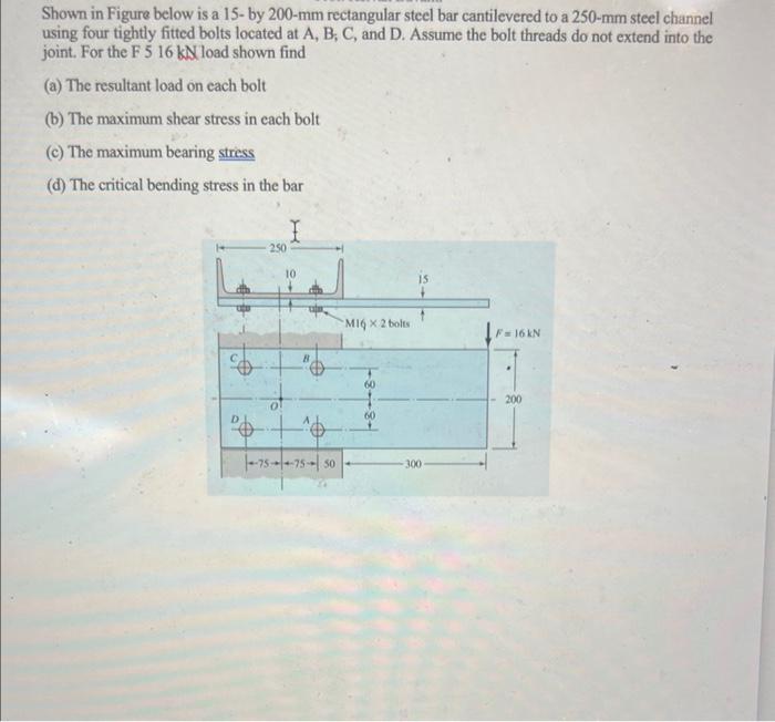 Solved Shown in Figure below is a 15- by 200−mm rectangular | Chegg.com