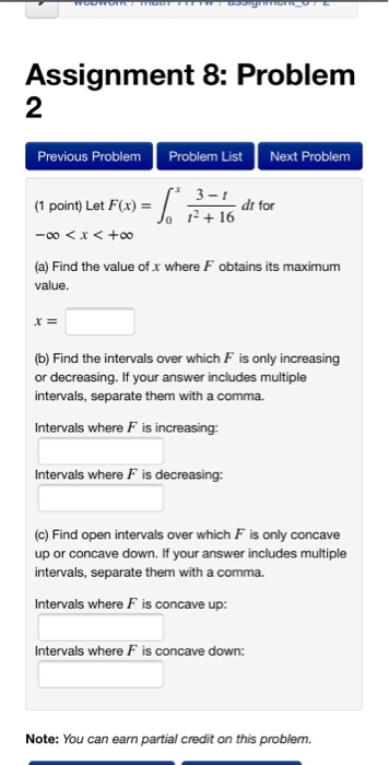 Solved WOWOHNW USTRO Assignment 8: Problem Previous Problem | Chegg.com