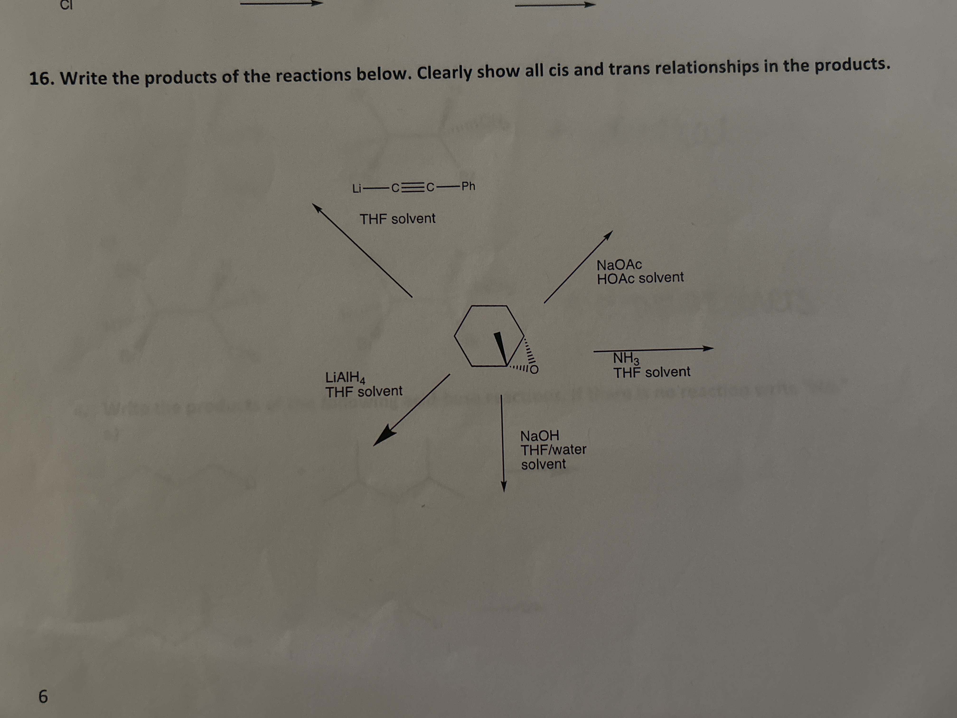 Solved Write the products of the reactions below. Clearly | Chegg.com