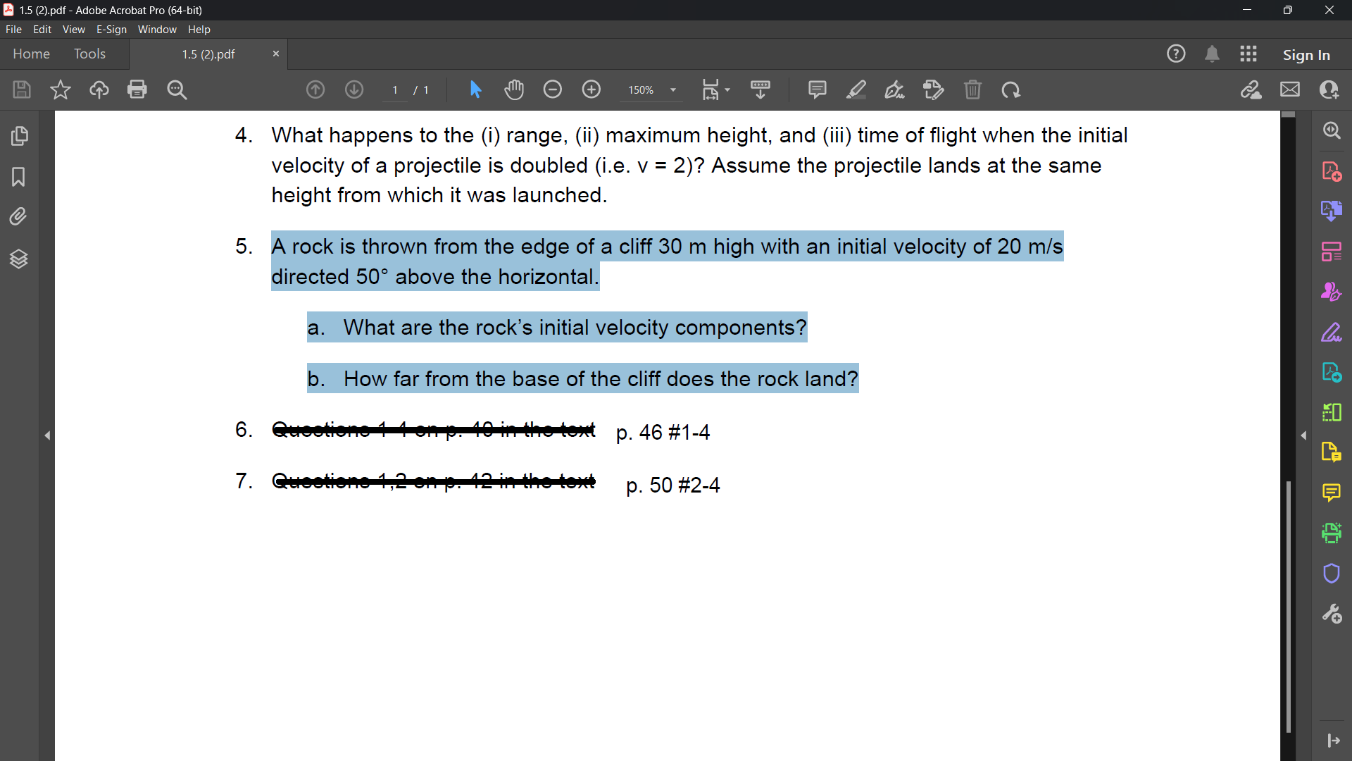 Solved What happens to the (i) ﻿range, (ii) ﻿maximum height, | Chegg.com