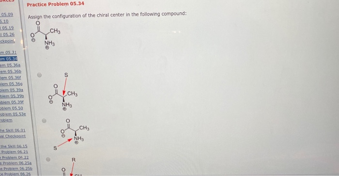 Solved Practice Problem 05.34 Assign the configuration of | Chegg.com