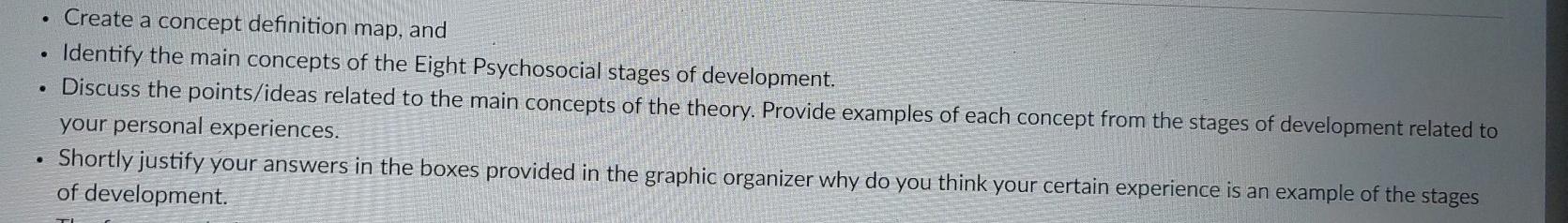 Solved . . • Create a concept definition map, and Identify | Chegg.com