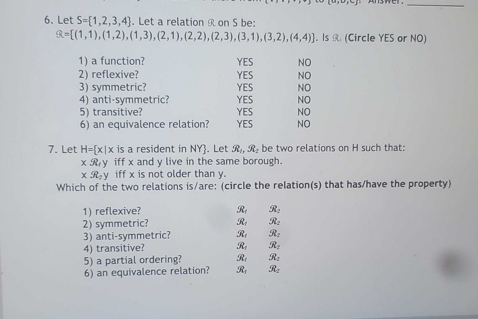 Solved 6. Let S={1,2,3,4}. Let a relation R on S be: | Chegg.com Solved 6. Let S={1,2,3,4}. Let a relation R on S be: | Chegg.com