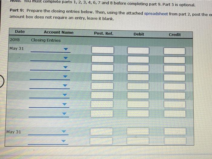 Comprehensive Problem 1 Part 10: The following is a | Chegg.com