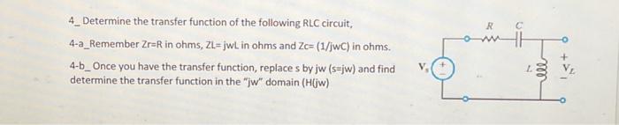 Solved 4_Determine the transfer function of the following | Chegg.com