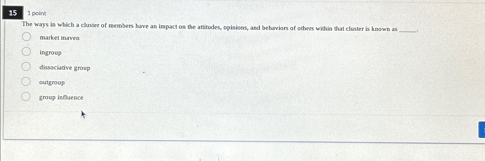 Solved 151 ﻿pointThe ways in which a cluster of members have | Chegg.com