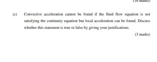 Solved 10 Marks C Convective Acceleration Cannot Be Found