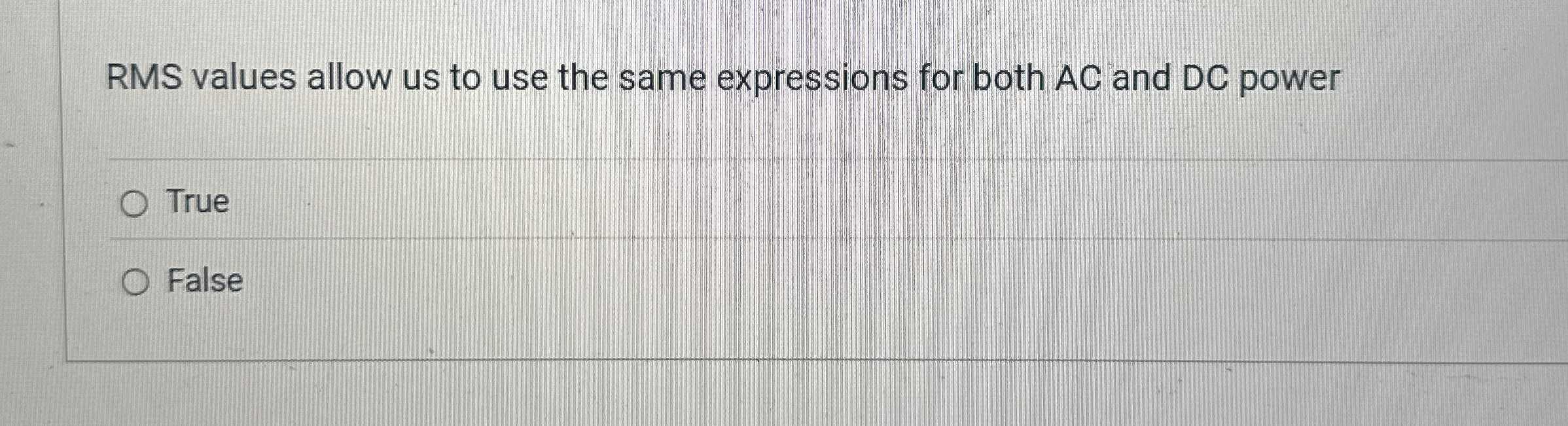 Solved RMS values allow us to use the same expressions for | Chegg.com
