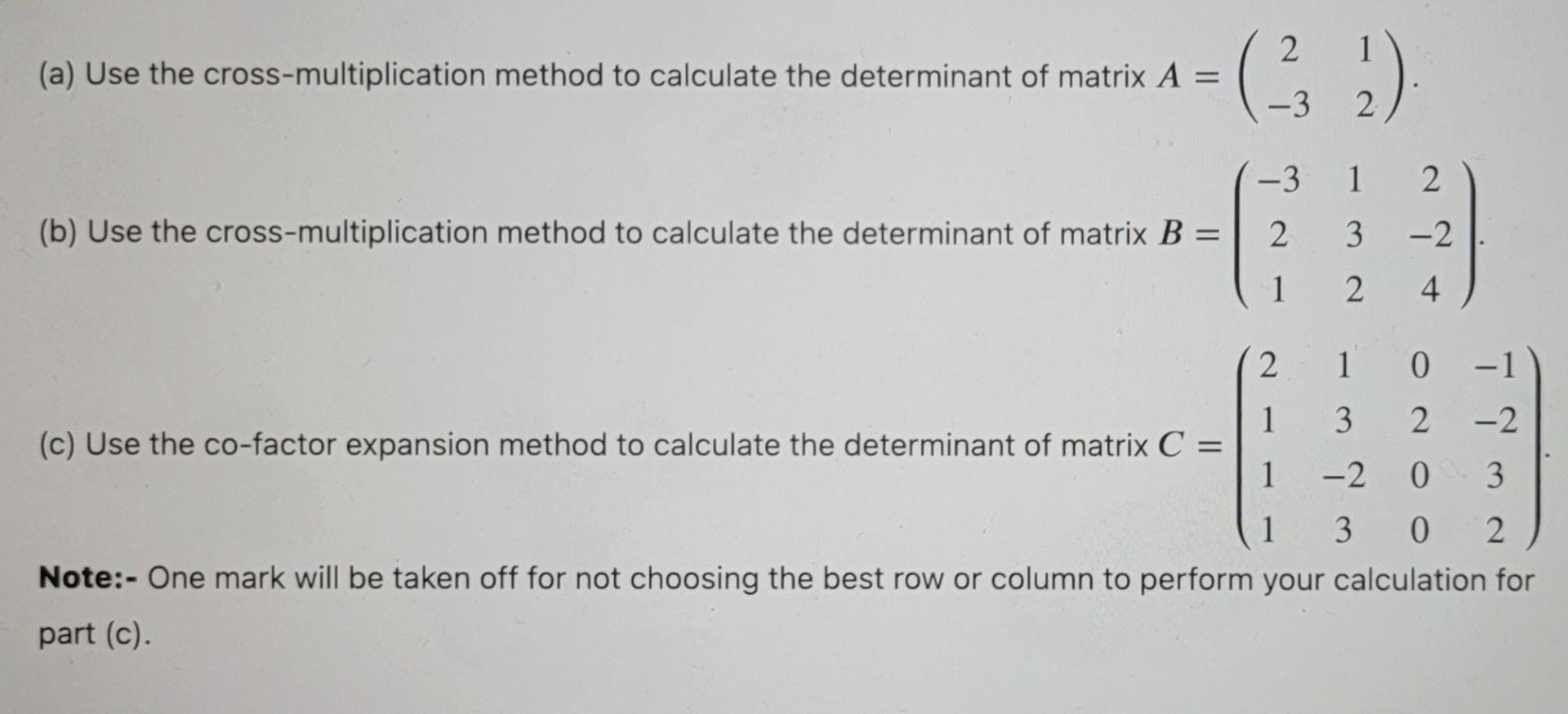 Solved 1 (a) Use the cross-multiplication method to | Chegg.com
