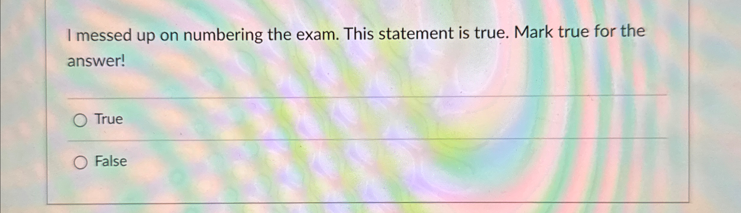 Solved I messed up on numbering the exam. This statement is | Chegg.com