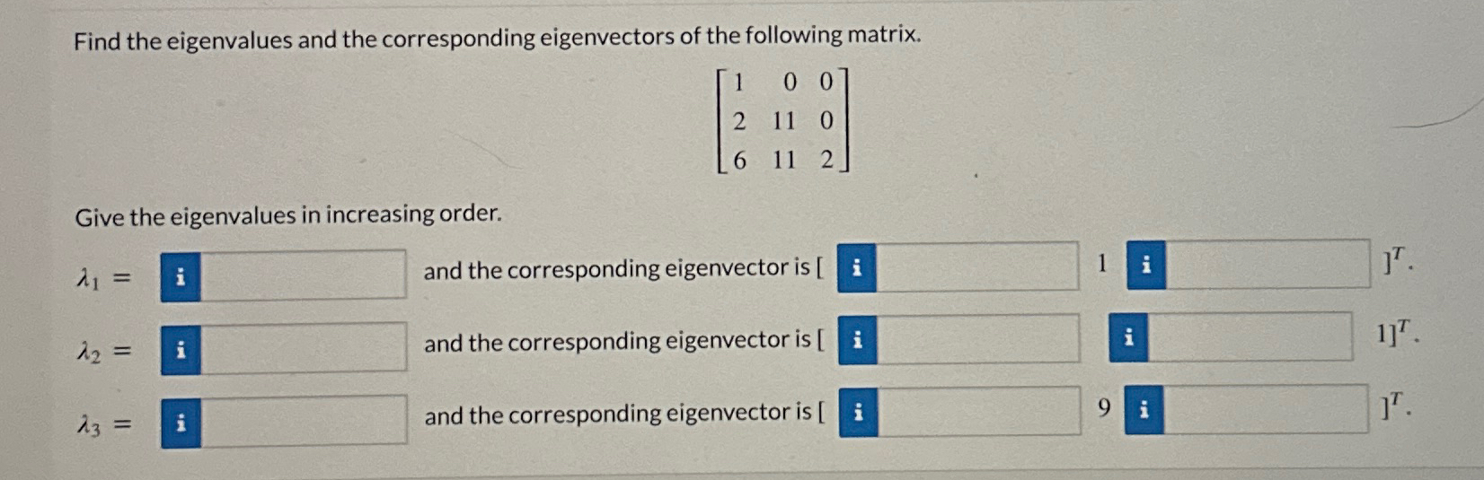 Find the eigenvalues and the corresponding | Chegg.com