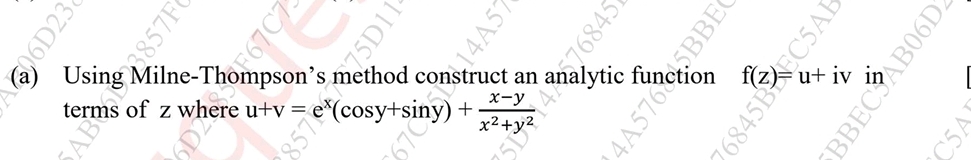 Solved (a) ﻿Using Milne-Thompson's method construct an | Chegg.com