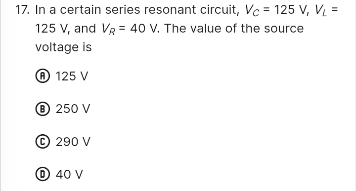 Solved In a certain series resonant circuit, | Chegg.com