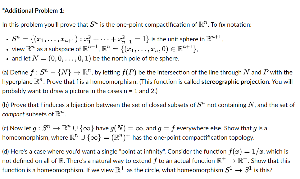 *Additional Problem 1:In this problem you'll prove | Chegg.com