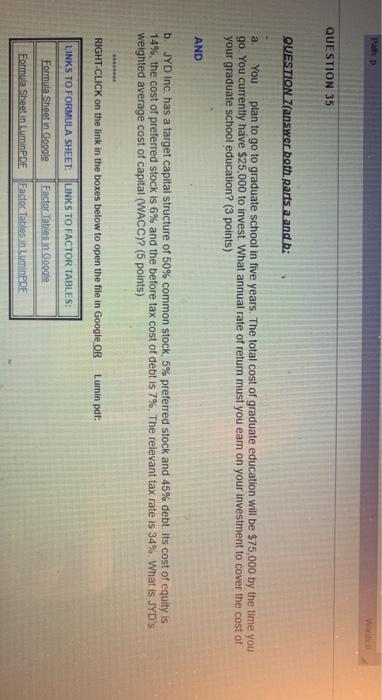 Solved Pathp Question 35 Question Zanswer Both Parts A And 