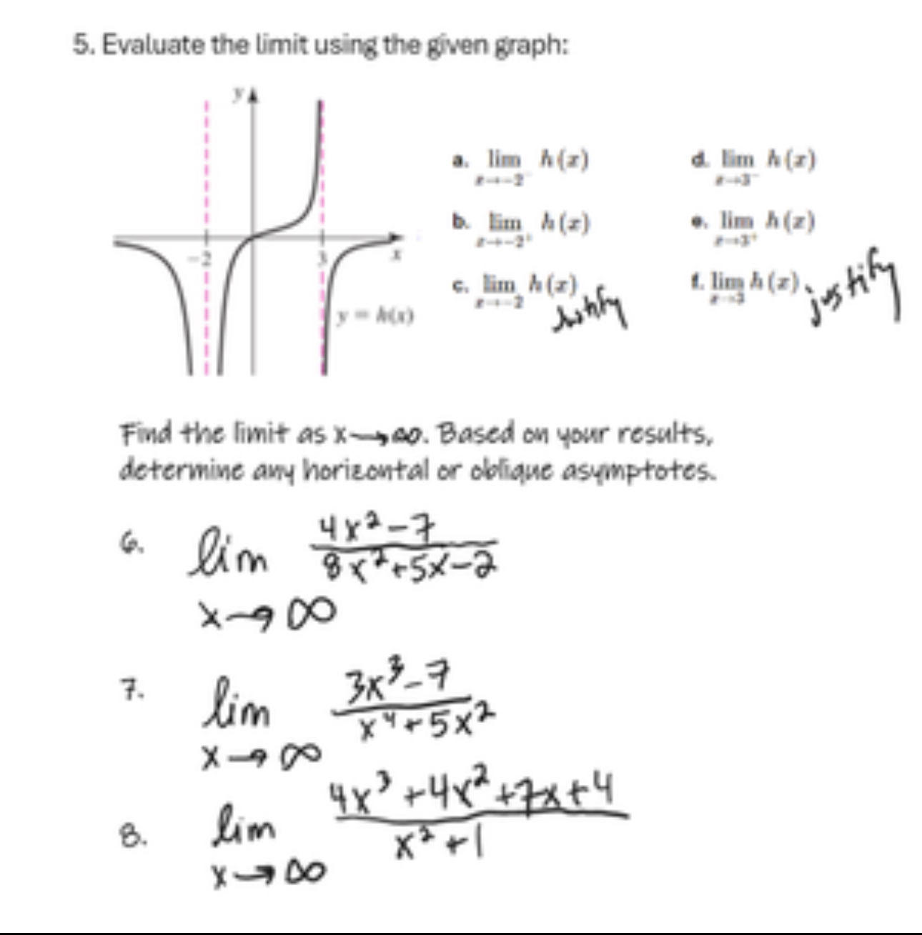 Solved Evaluate the limit using the given | Chegg.com