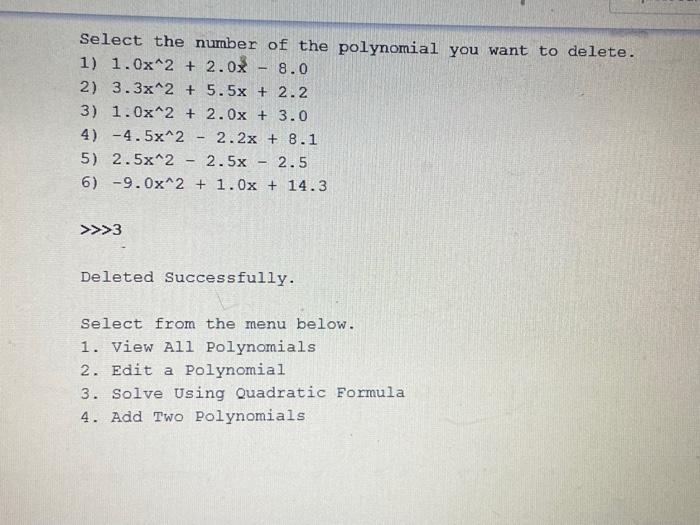 Solved This is in Java. this is a polynomial storage and | Chegg.com