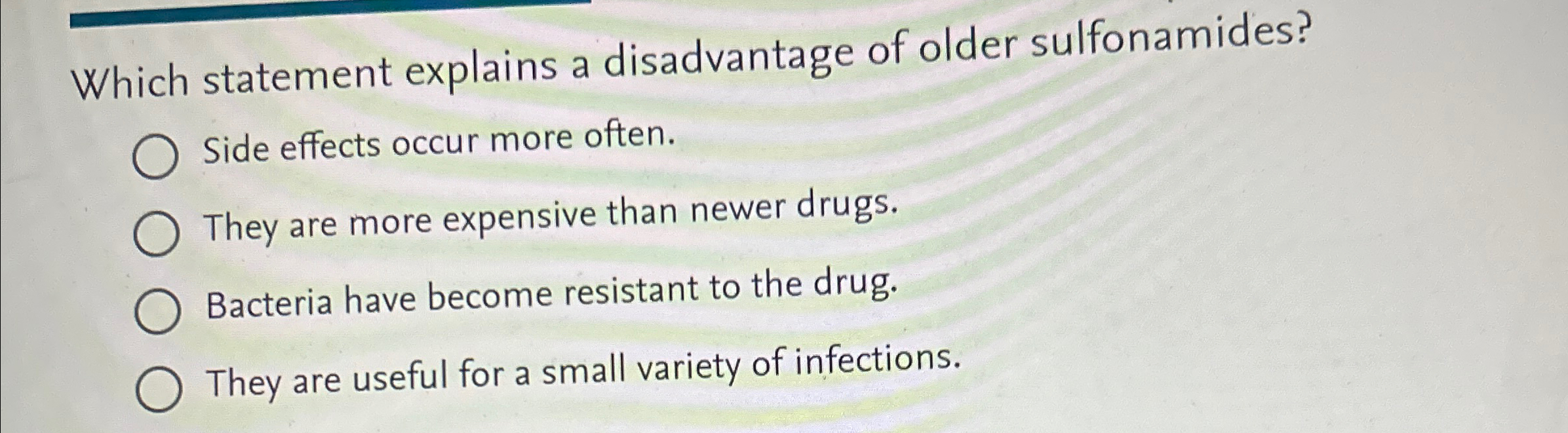 Solved Which statement explains a disadvantage of older | Chegg.com