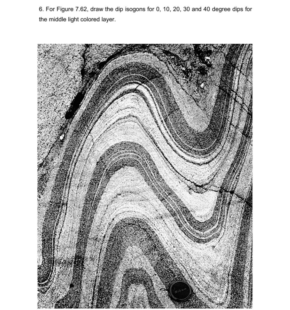 Solved 6. For Figure 7.62, draw the dip isogons for 0, 10, | Chegg.com