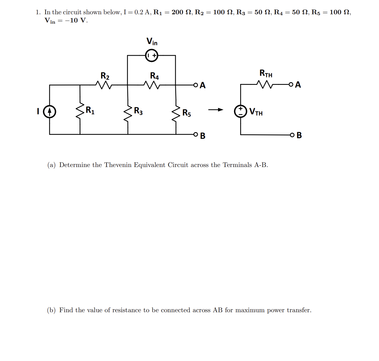 Solved In the circuit shown below, I=0.2A,R_(1)=200\Omega | Chegg.com