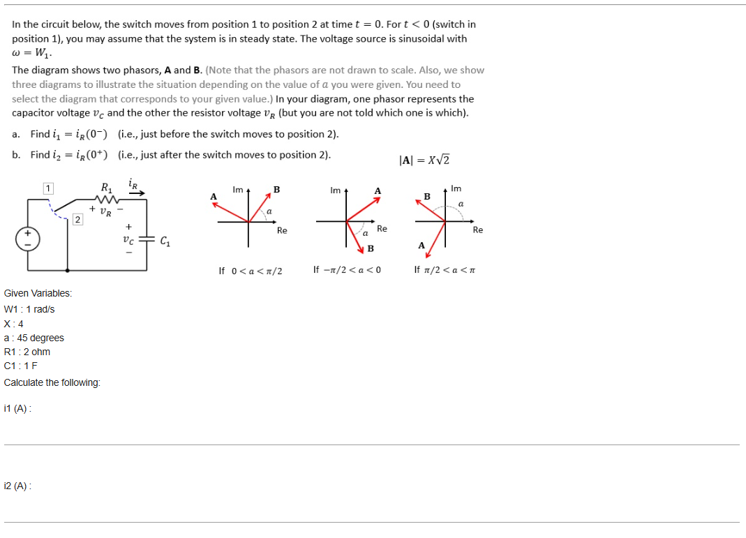 Solved In ﻿the circuit below, the switch moves from position | Chegg.com