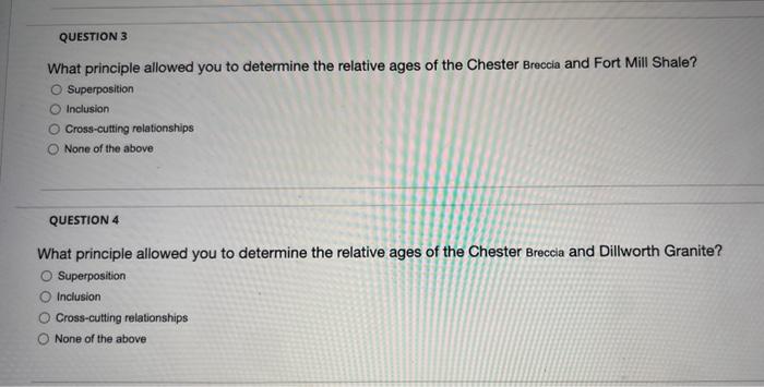 Solved Sedimentary Rock Formations Chester Breccia Fort Mill | Chegg.com