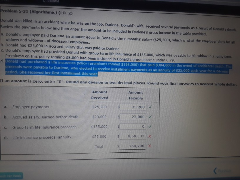 Solved alculator Problem 5-31 (Algorithmic) (LO. 2) Donald | Chegg.com