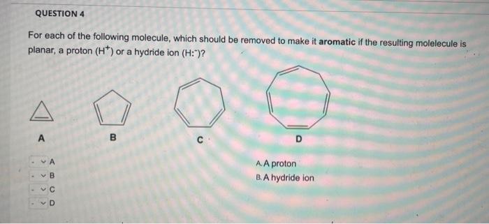 Solved Please classify the following molecules as aromatic, | Chegg.com