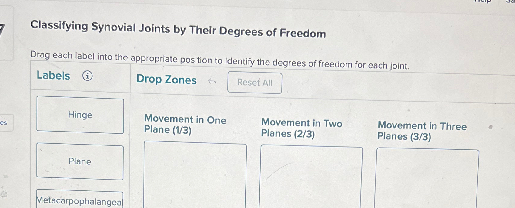 Solved Classifying Synovial Joints by Their Degrees of | Chegg.com Solved Classifying Synovial Joints by Their Degrees of | Chegg.com