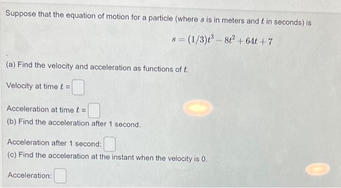 Solved The position of a particle moving on a horizontal | Chegg.com