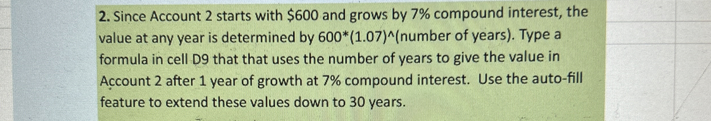Solved How to solve Since Account 2 ﻿starts with $600 ﻿and | Chegg.com