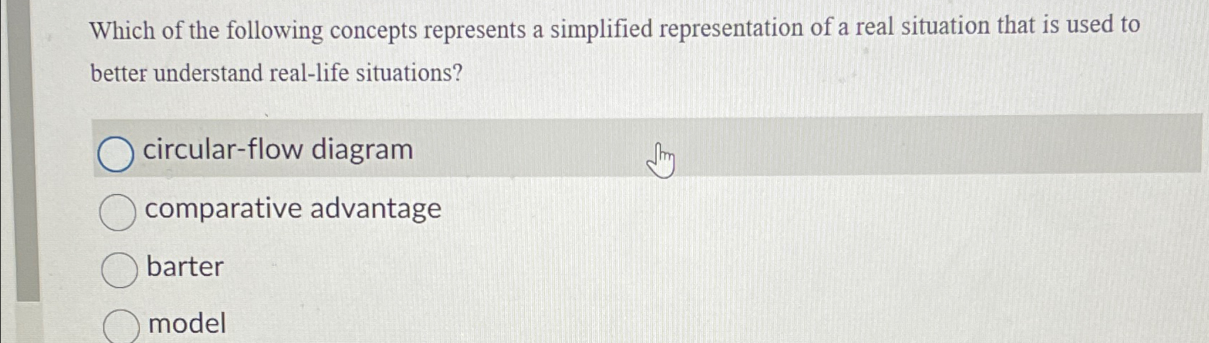 Solved Which of the following concepts represents a | Chegg.com