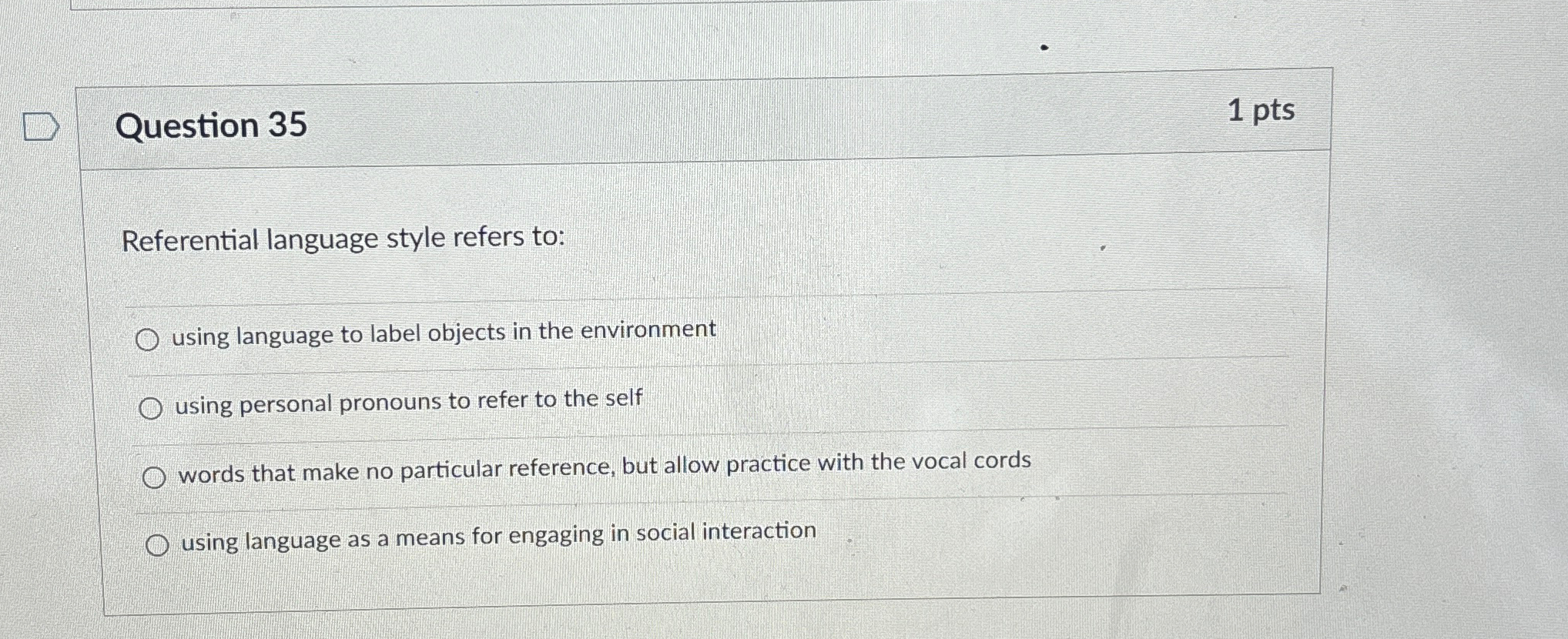 Solved Question 351 ﻿ptsReferential language style refers | Chegg.com