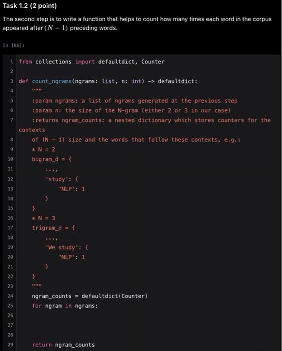Solved 1.2 (2 point) second step is to write a function that | Chegg.com
