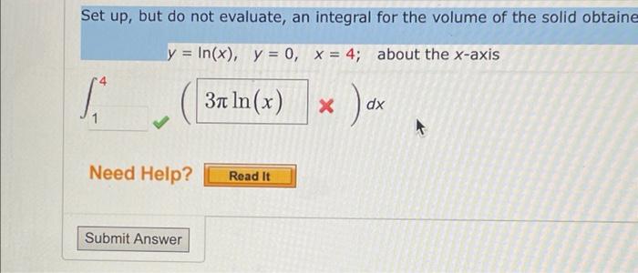 Solved Set up, but do not evaluate, an integral for the | Chegg.com