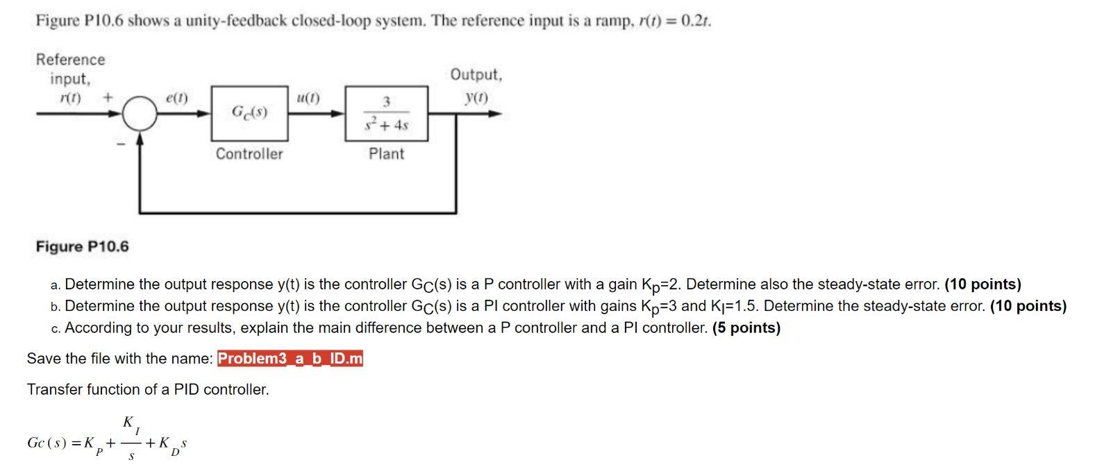 Solved Figure P10.6 shows a unity- feedback closed- | Chegg.com