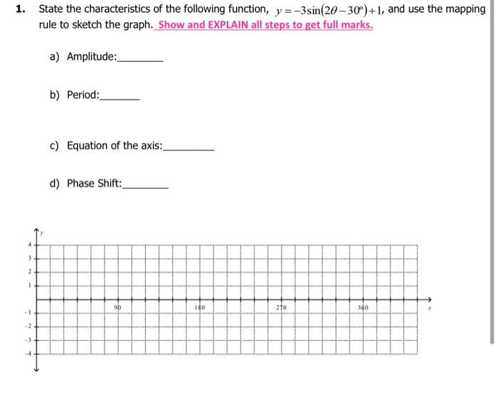 Solved 1. State the characteristics of the following | Chegg.com