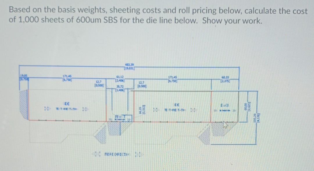 Solved Based on the basis weights, sheeting costs and roll | Chegg.com