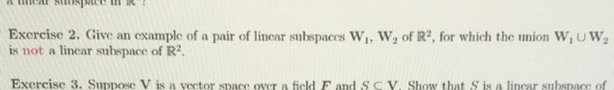Solved Exercise 2. ﻿Give an example of a pair of lincar | Chegg.com
