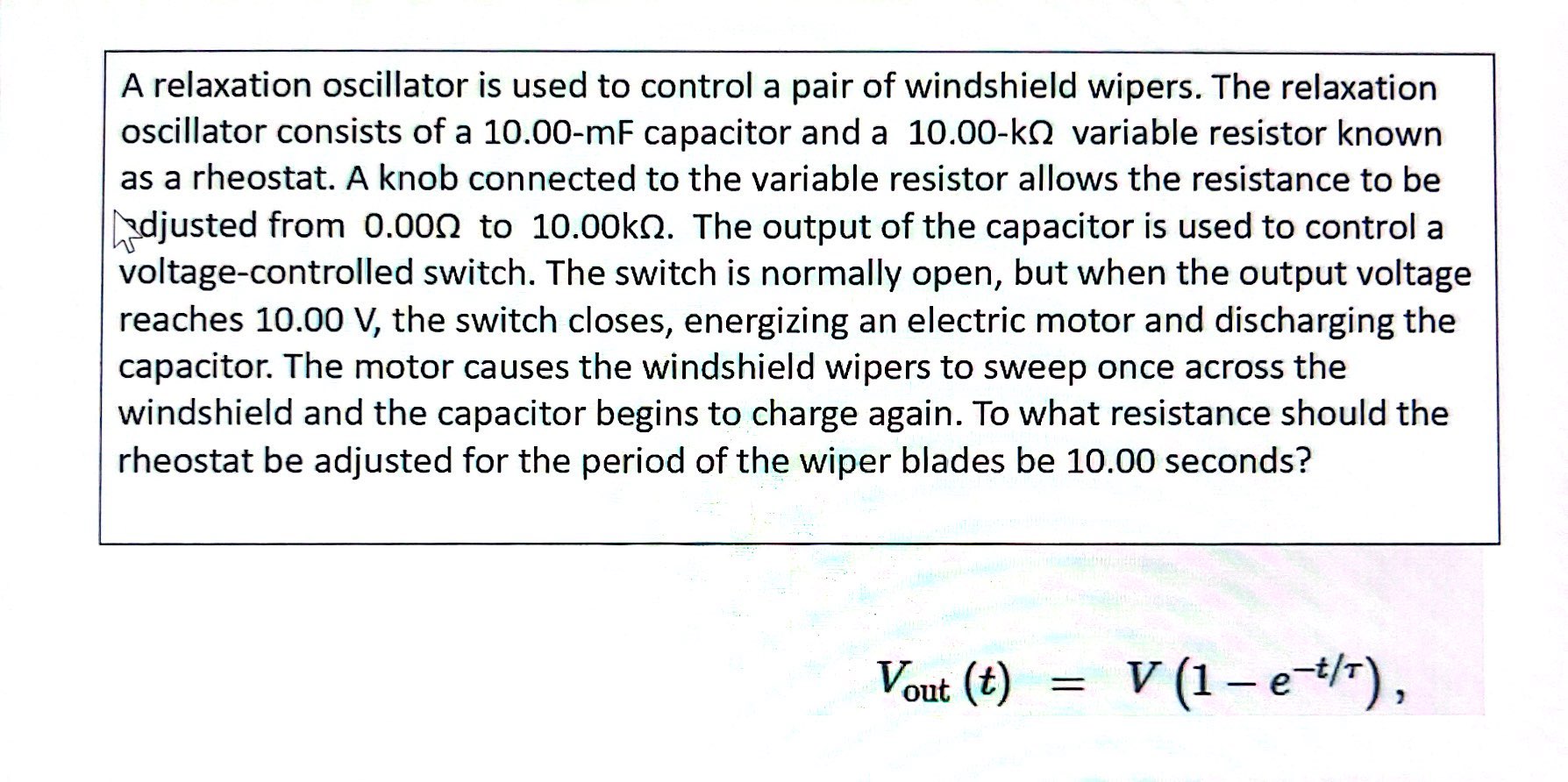 Solved A relaxation oscillator is used to control a pair of | Chegg.com