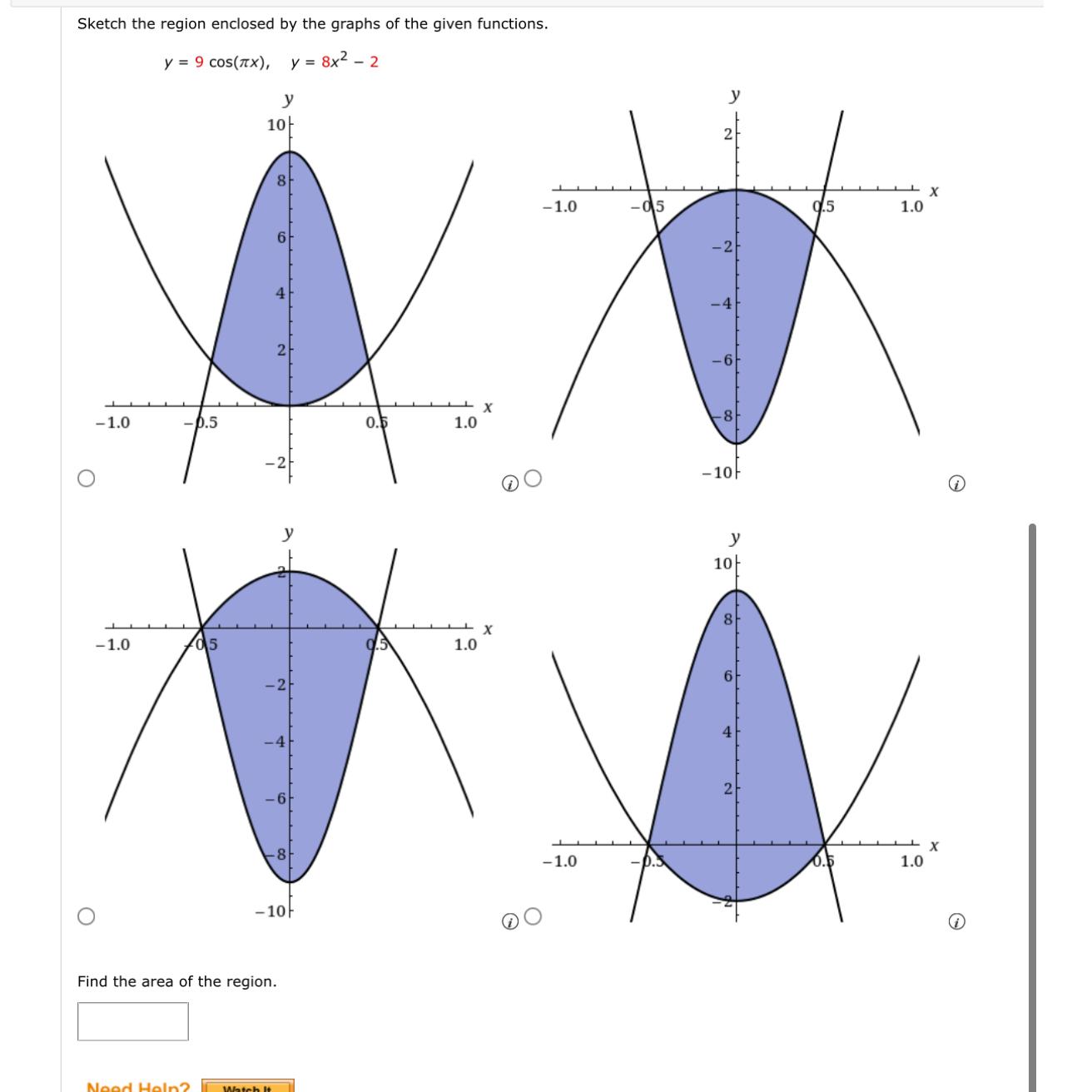 Solved Sketch the region enclosed by the graphs of the given | Chegg.com