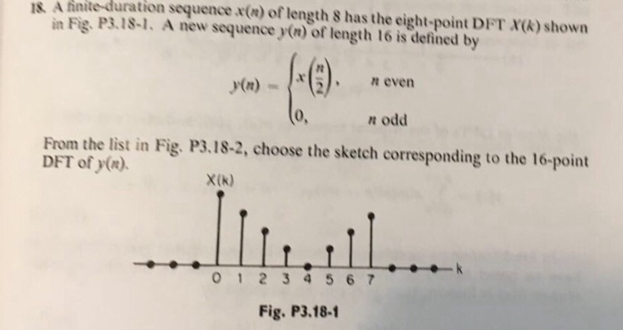 Solved 18 A Finite Duration Sequence X Of Length 8 Has 