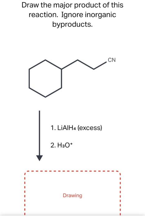Solved Draw the major product of this reaction. Ignore | Chegg.com