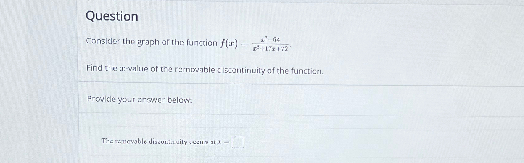Solved QuestionConsider the graph of the function | Chegg.com