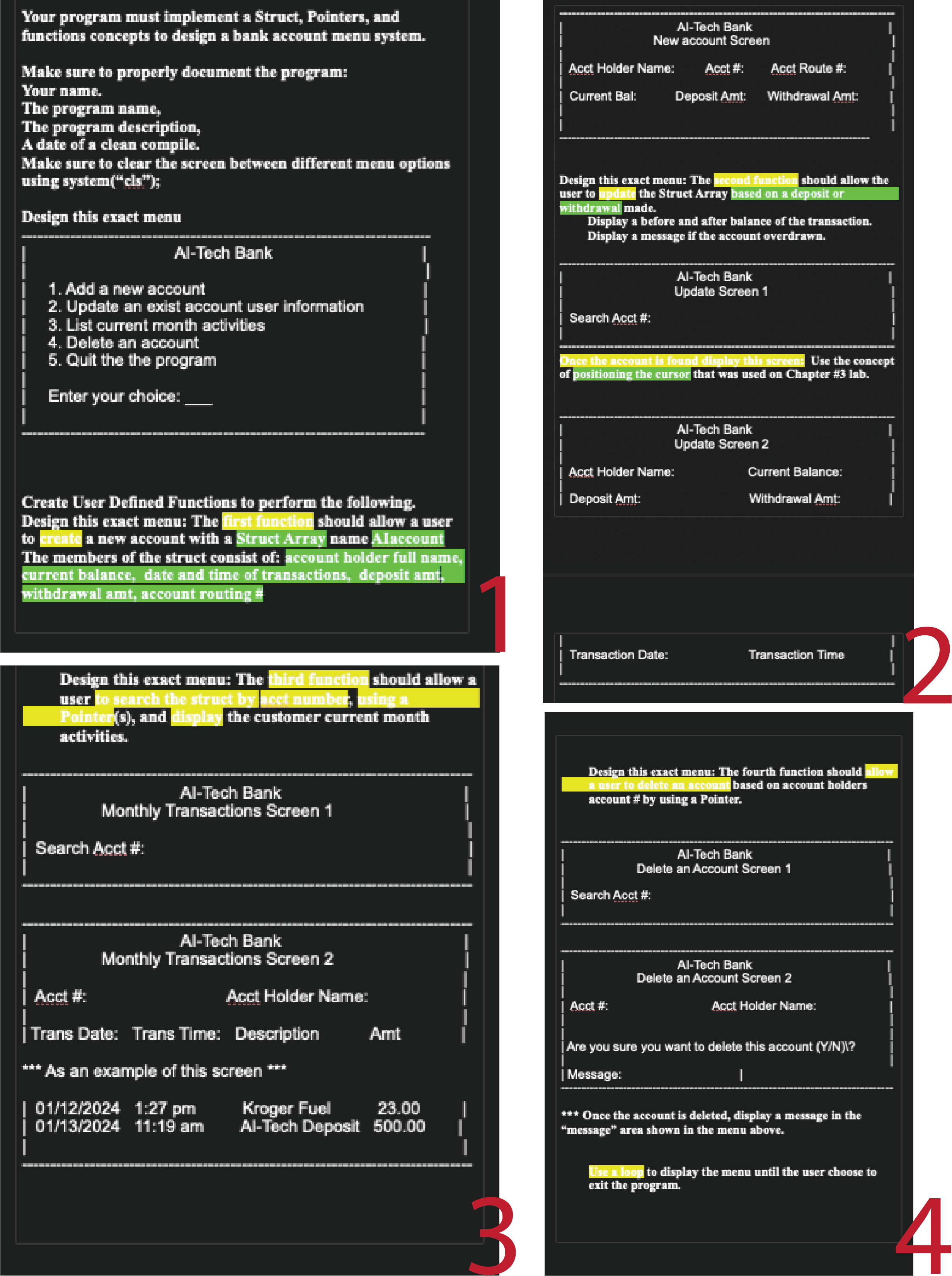 Solved NEED HELP WITH A C++ ﻿ASSIGNMENT, LOOK AT THE | Chegg.com