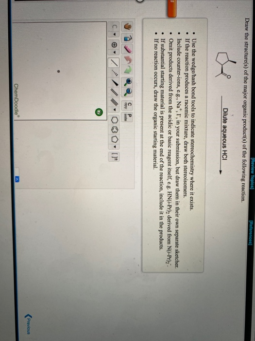 Solved [Review Topics) Draw the structure(s) of the major | Chegg.com