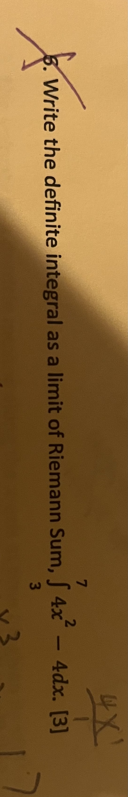 Solved Write the definite integral as a limit of Riemann | Chegg.com