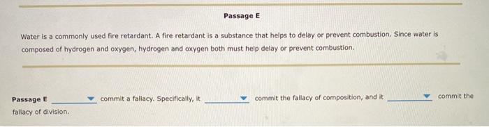 Composition and Division Fallacies Answer All blanks | Chegg.com