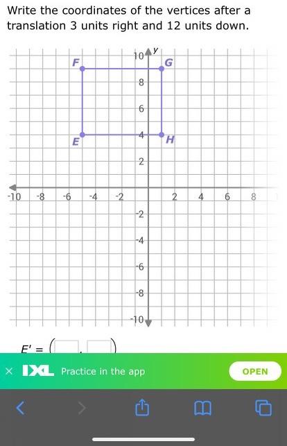 Solved Write The Coordinates Of The Vertices After A