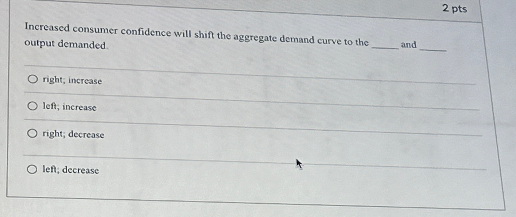 2 ﻿ptsIncreased consumer confidence will shift the | Chegg.com